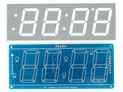 Adafruit 1 2 4 Digit 7 Segment Display W I2c Backpack Yellow The Pi Hut