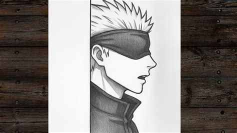 كيفة رسم ساتورو غوجو خطوة بخطوة رسم أنمي سهل بالرصاص Youtube