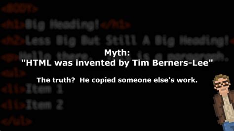 Shared Post Myth Html Was Invented By Tim Berners Lee