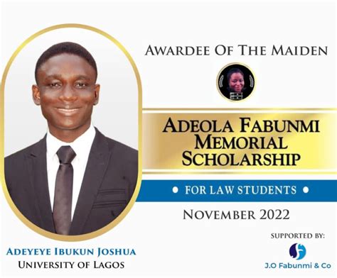 Joshua Adeyeye On Linkedin Scholarship Opportunity Law 26 Comments