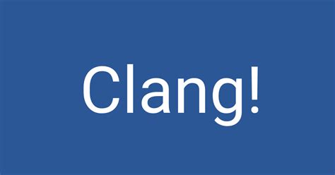 Clang Pccd