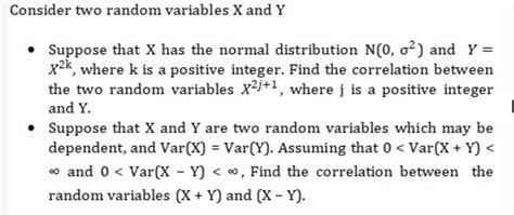 Solved Consider Two Random Variables X And Y Suppose That X