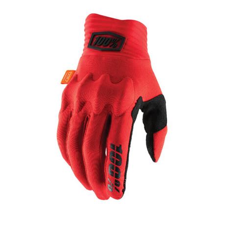 100 Percent Cognito Smart Shock Glove 2xl Red Mtb Direct