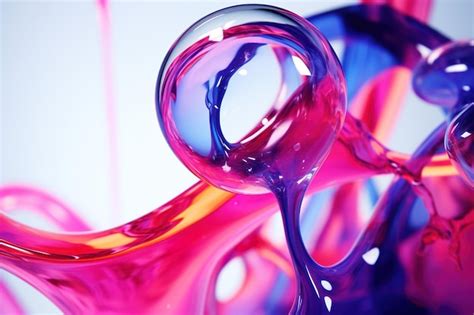 Premium Ai Image Abstract Futuristic Background With Fluid Colors Purple And Red Generative Ai