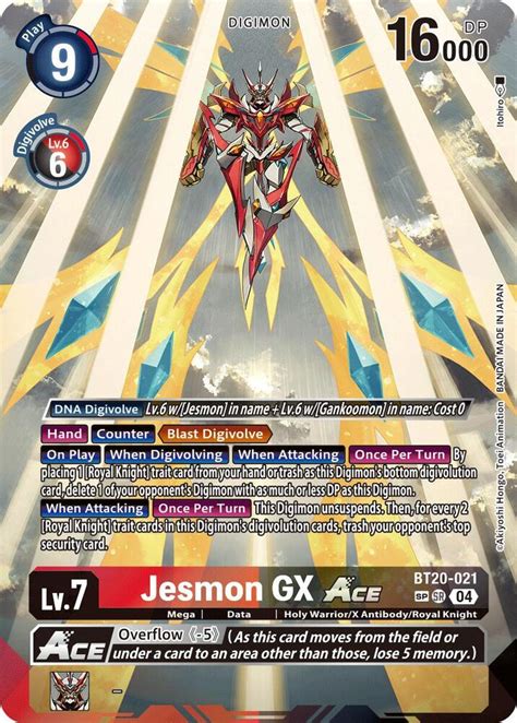 Jesmon Gx Ace Textured Release Special Booster 25 Digimon Card