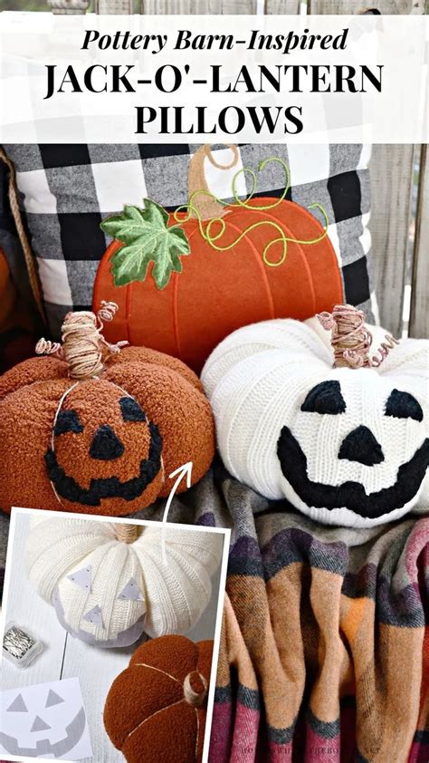 How To Make Pottery Barn Inspired Smiling Jack O Lantern Pillows For