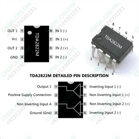 Tda2822 Dual Power Amplifier Low Power Audio 3v 15v Supply Voltage