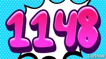 1148 Text Effect and Logo Design Number