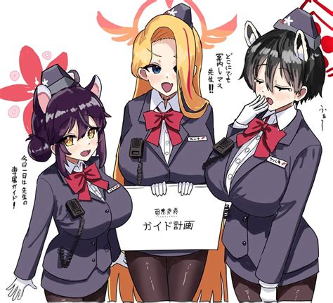 Tsubaki Kaede And Pina Blue Archive Drawn By Suzume B Danbooru