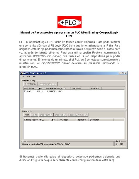 Doc Manual De Pasos Previos A Programar Un Plc Allen Bradley Compactlogix