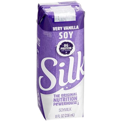 Silk Very Vanilla Soy Milk 8 Fl Oz 18 Case