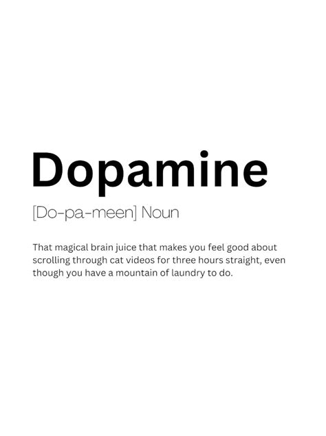 Dopamine Definition Meaning Art Print By Kaigozen Fy