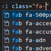 Font Awesome Auto Complete Preview Visual Studio Marketplace