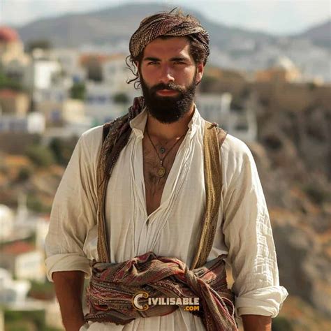 Greek Men Clothing Ancient Greek Man Wearing Chiton Tunic Chlamys