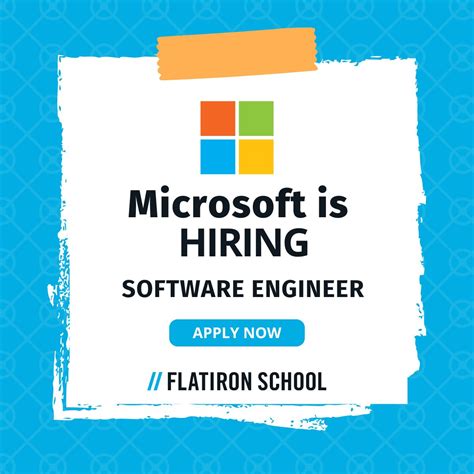 Microsoft Hiring Softwareengineer Tech Applynow Careergrowth Flatiron School