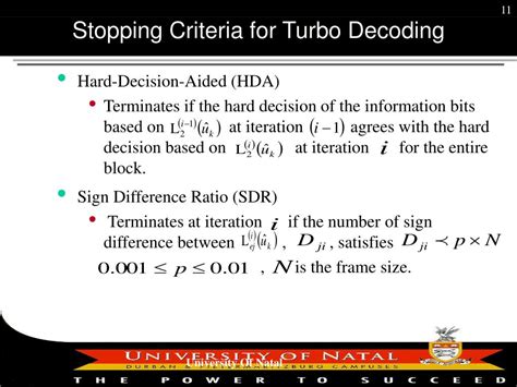 Ppt Stopping Criteria For Turbo Decoding And Turbo Codes For Burst