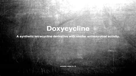 Medical Vocabulary What Does Doxycycline Mean Youtube