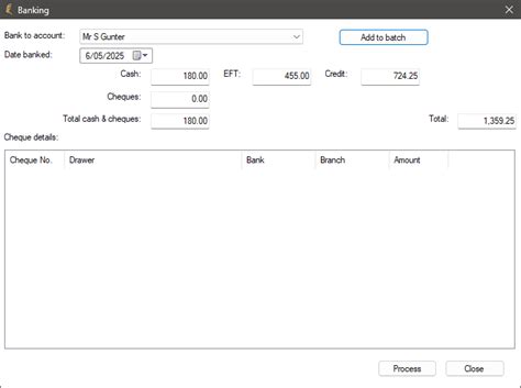 Create A Banking Batch