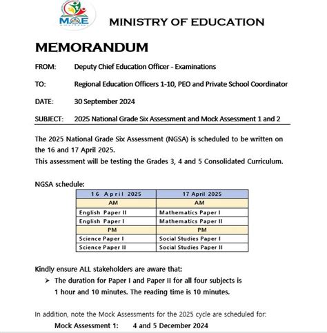 Memo Dceo E 2025 Ngsa Mock 1 And 2 Advisory 1