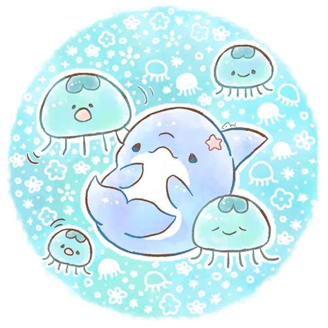 みいるかさんのインスタグラム写真 みいるかinstagram「ぷかぷかなお友達〜 ゆるいるか Dolphin イルカ フリー