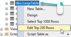 Editing Data Directly In SSMS