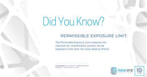 What Is Permissible Exposure Limit Human Error 101