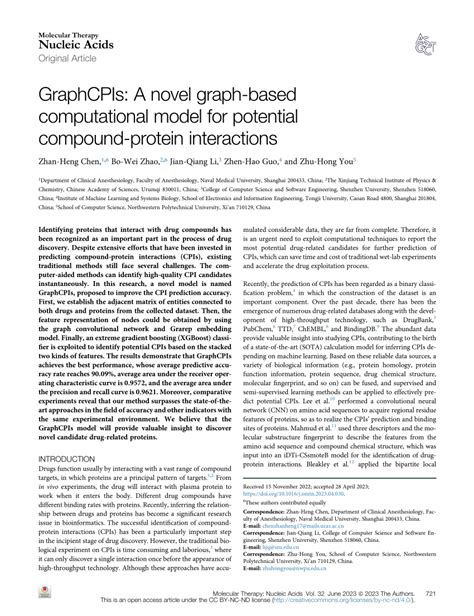 Pdf Graphcpis A Novel Graph Based Computational Model For Potential Compound Protein Interactions