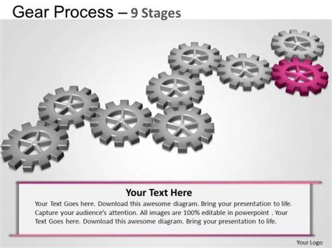 PowerPoint Slidelayout Process Gears Process Ppt Backgrounds