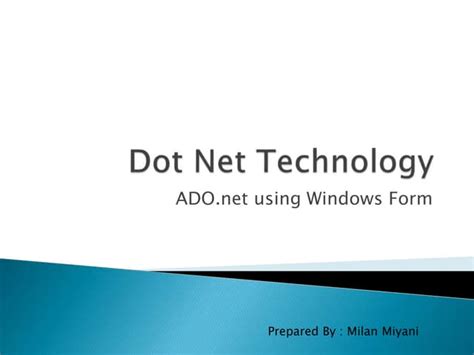 dot net technology ppt