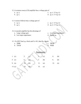 Mcq5 Ac Fet Amplifiers PDF