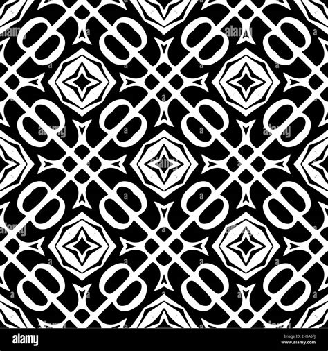 Vector Geometric Seamless Pattern Modern Geometric Background With Abstract Shapes Monochromatic