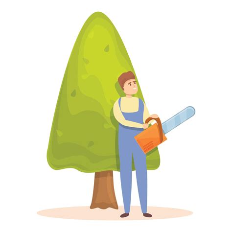 Tree Trimming Icon Cartoon Vector Garden Hedge Vector Art At Vecteezy