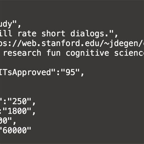 1 Example Config File For Posting Experiments To Mechanical Turk With Download Scientific