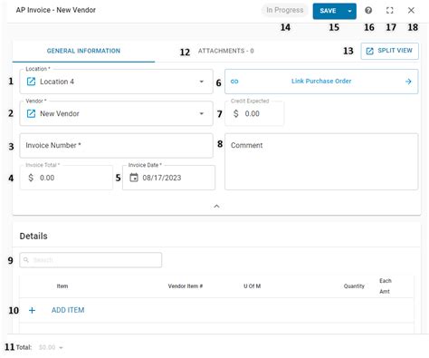 ap invoices create an invoice support center