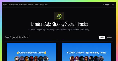 Dragon Age Bluesky Starter Packs [17 Lists • Oct 2025]