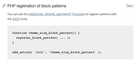 Theme Handbook Incorrect Formatted Code Snippets On Block Patterns Page Issue