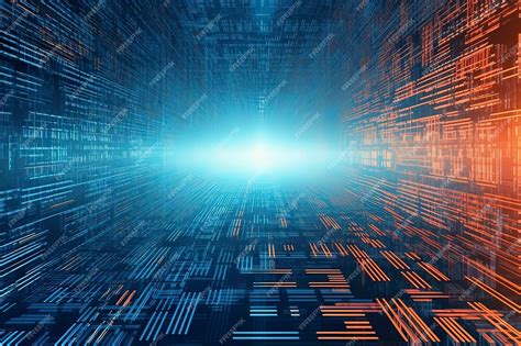 premium photo abstract big data technology background ai technology