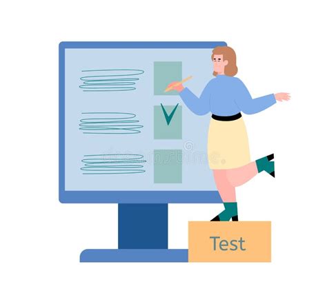 Computer Code Testing With Characters Cartoon Vector Illustration
