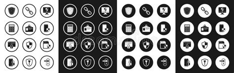 Set Computer Monitor And Shield Password Protection Safety Access Shield With Cyber Security