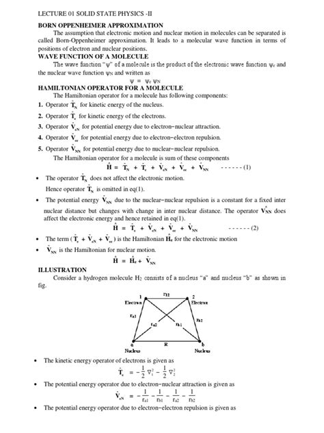 Lecture 01 Solid State Physics Ii Pdf