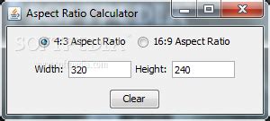 Aspect Ratio Calculator Download Softpedia