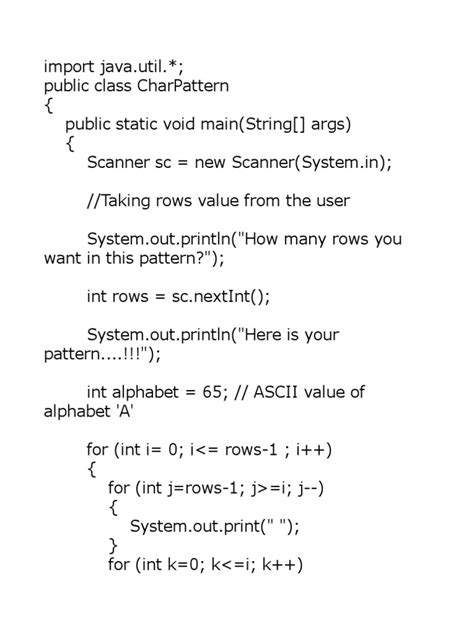 Char Pattern Pdf