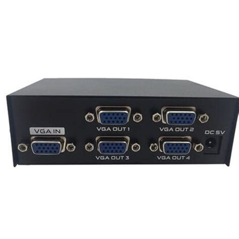 Splitter Vga 4 Ports En Métal Noir Splitter Vga 4p