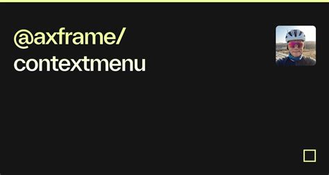 Axframecontextmenu Codesandbox