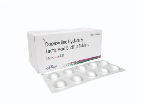 Doxycycline Hyclate Lactic Acid Bacillus Tablets At Rs 1000 Box Doxycycline And Lactic Acid