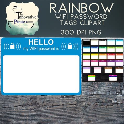 Hello My Wifi Password Is Tag Clipart Pack Wifi Password Tag Clip Art