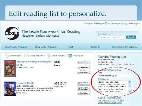 The Lexile Framework For Reading Integrating Measurement And