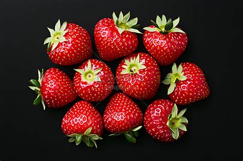 검은 배경에 딸기 사진 무료 다운로드 Lovepik