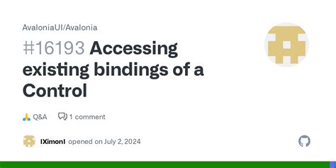 Accessing Existing Bindings Of A Control · Avaloniaui Avalonia