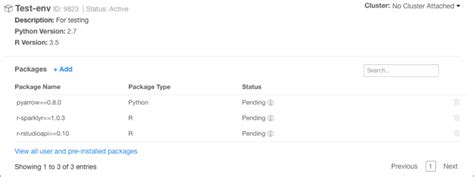 Using The Default Package Management Ui — Qubole Data Service Documentation
